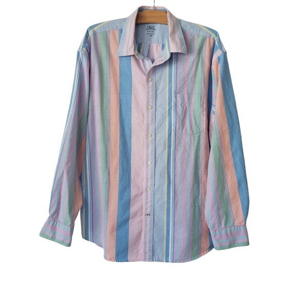 Izod | Shirts | Izod Saltwater Mens Xxl Button Down Shirt Relaxed Classic Pastel Stripe | Poshmark